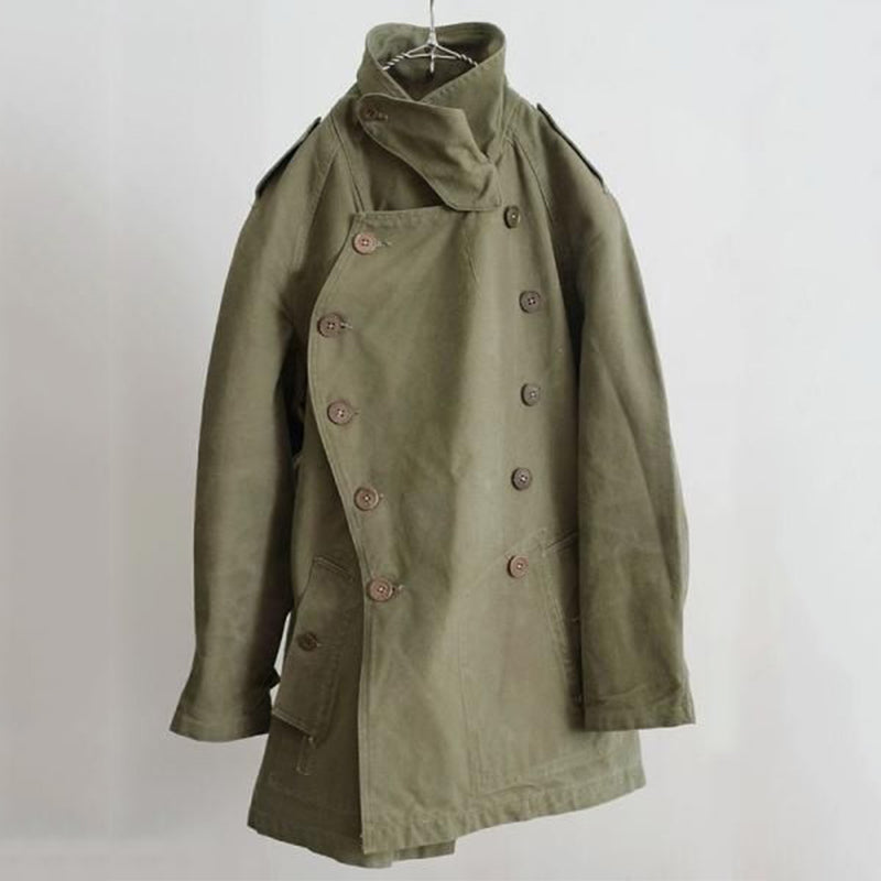 1940s French Army Motorcycle Canvas Coat – Ecoooc